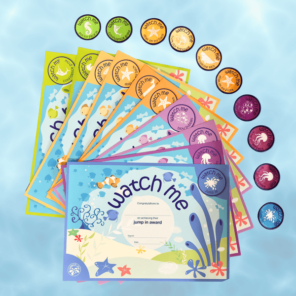 Swim Skill Badges & Certificates for Kids | Watch Me Swim Award Pack ...